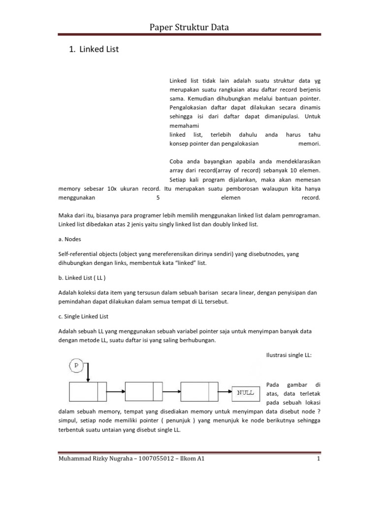 Linked List | PDF | Kajian Bahasa Asing | Komputer