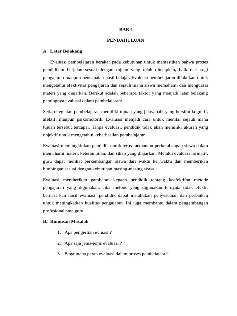 Makalah Evaluasi Pembelajaran | PDF | Pengembangan Diri