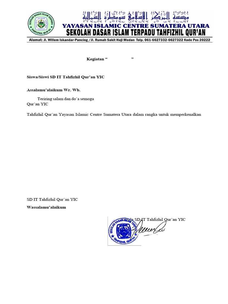 Surat Outing Class Pdf 0741