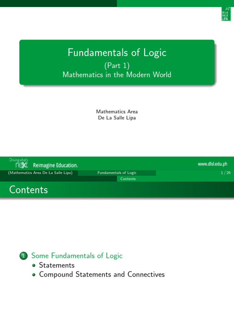 Logic - Part 1 | PDF | If And Only If | Interpretation (Philosophy)