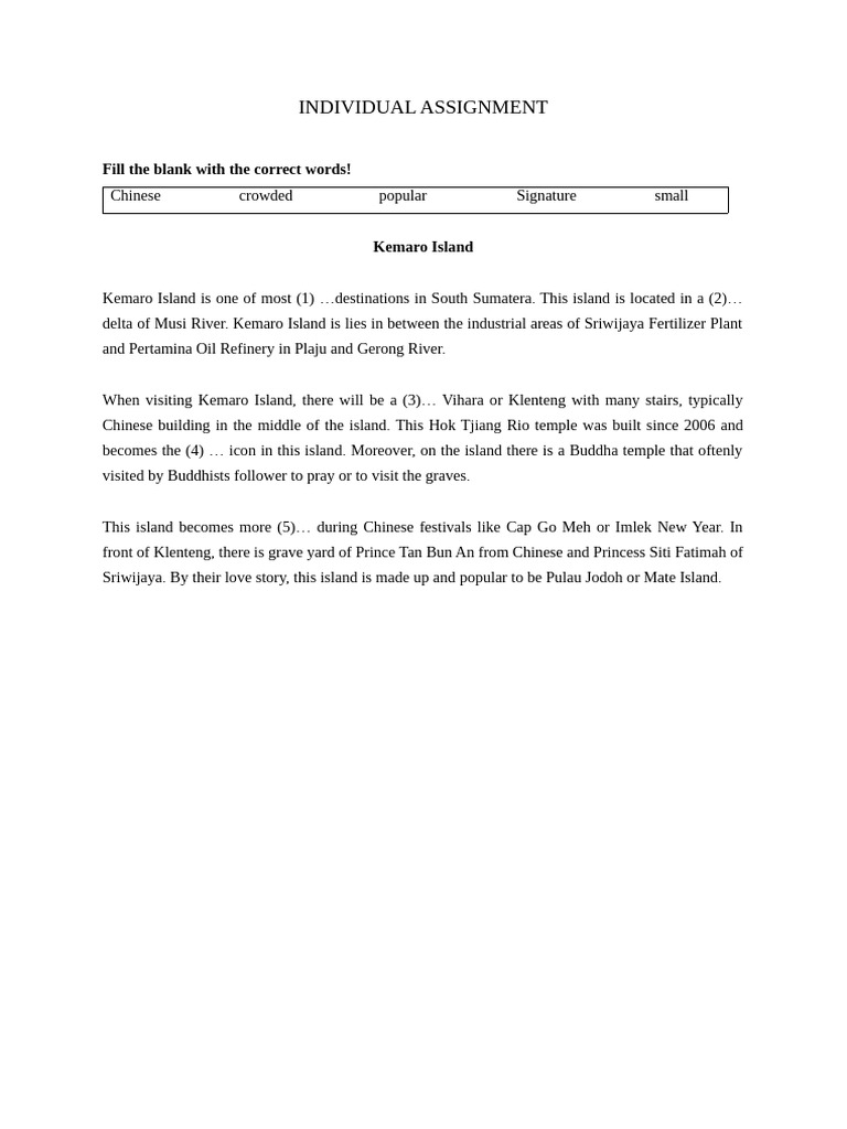 INDIVIDUAL ASSIGNMENT | PDF