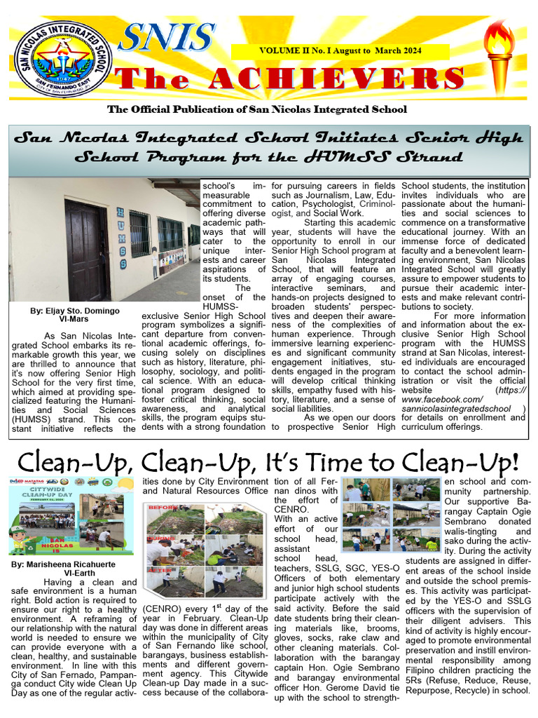 SNIS - The Achievers Publication | PDF | Banana | Learning