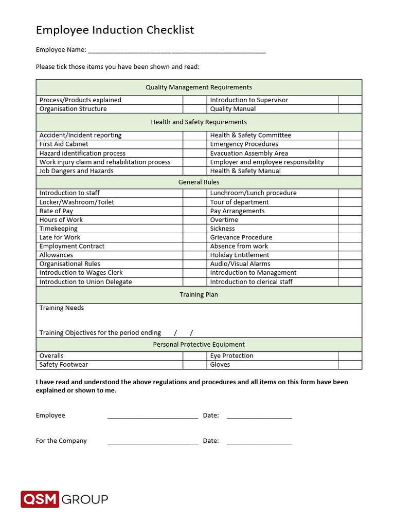 Employee-Induction-Checklist.cleaned | PDF | Employment | Occupational ...