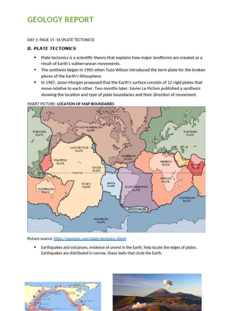 GEOLOGY REPORT | PDF | Volcano | Types Of Volcanic Eruptions