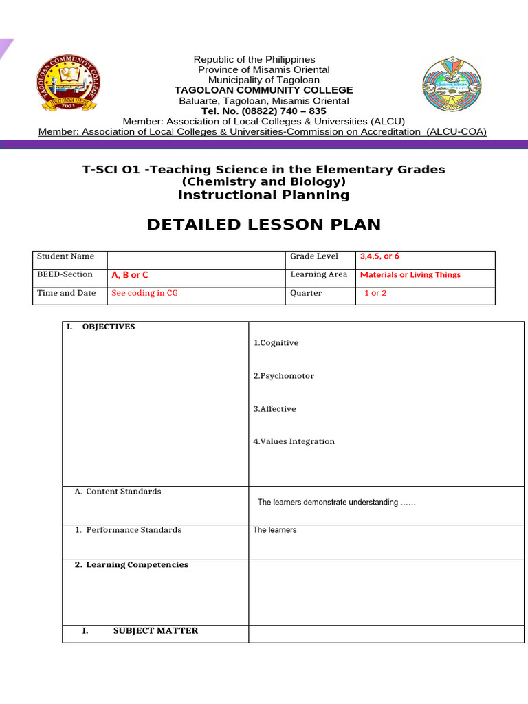 T-SCIE 01 DLP TEMPLATE | PDF | Learning | Lesson Plan