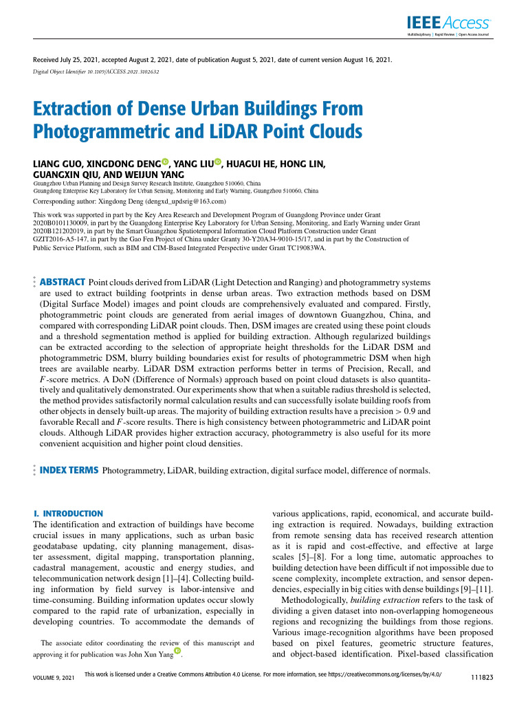 Dense Urban Building Extraction Using LiDAR and Photogrammetry | PDF ...