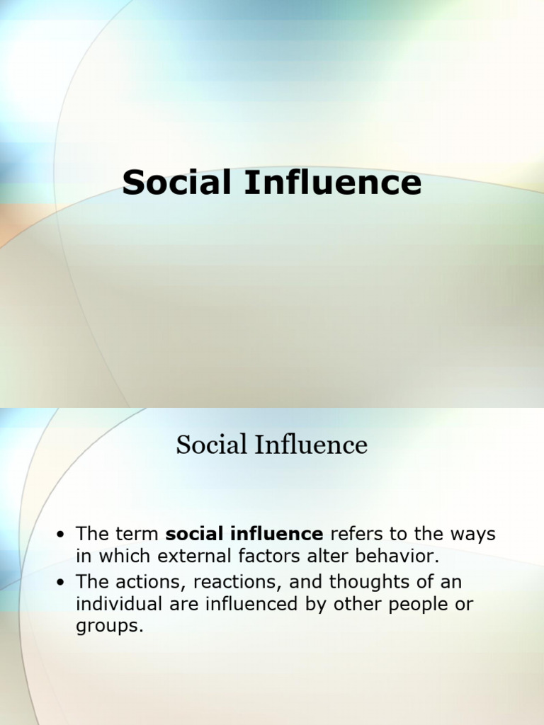 Chp 11 Social Influence | PDF | Conformity | Social Psychology