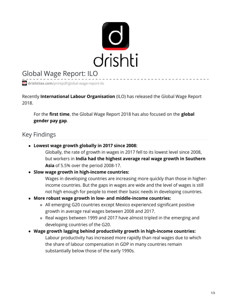 ILO Global Wage Report 2024 Insights | PDF | Economic Inequality ...