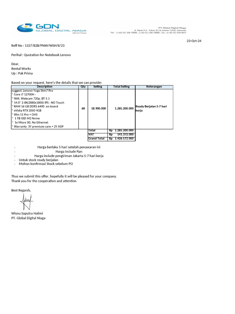 Quotation Jun 23 | PDF | Solid State Drive | Laptop