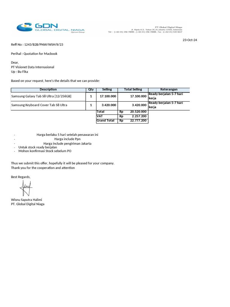 Quotation May 23 | PDF | Solid State Drive | Laptop