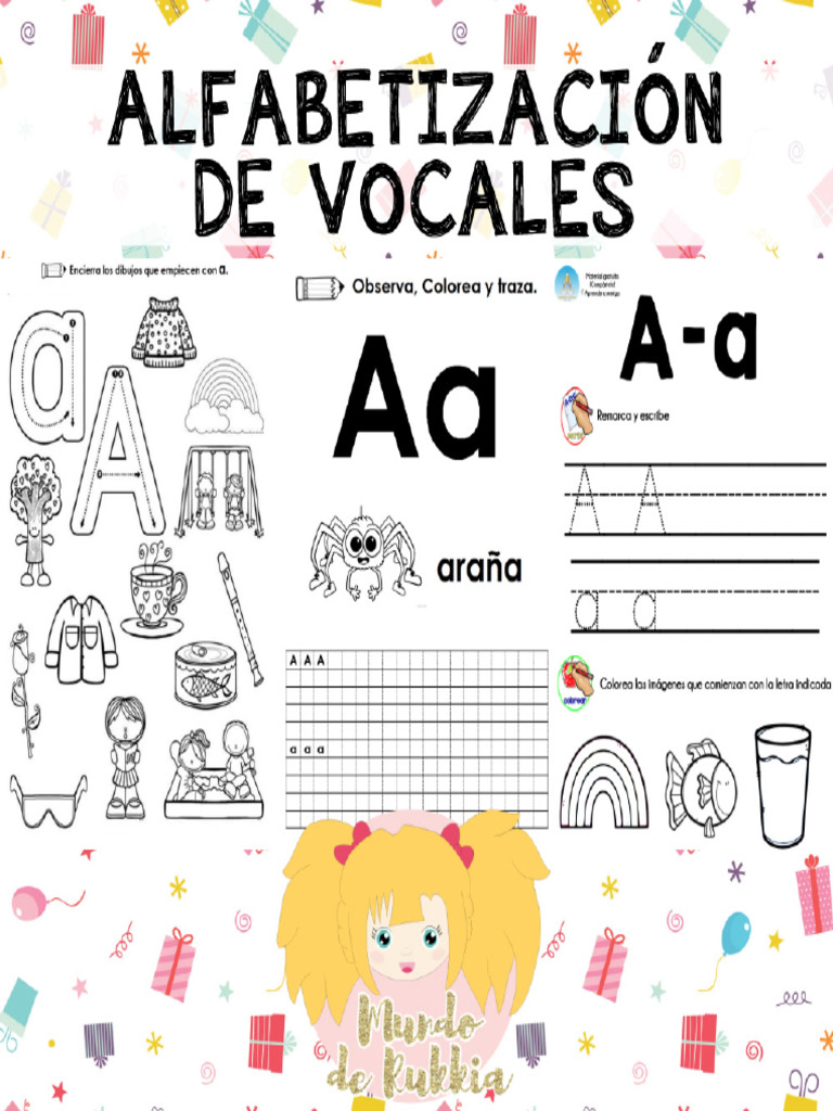 Cuaderno de Alfabetización para Aprender Las Vocales Por Mundo de ...