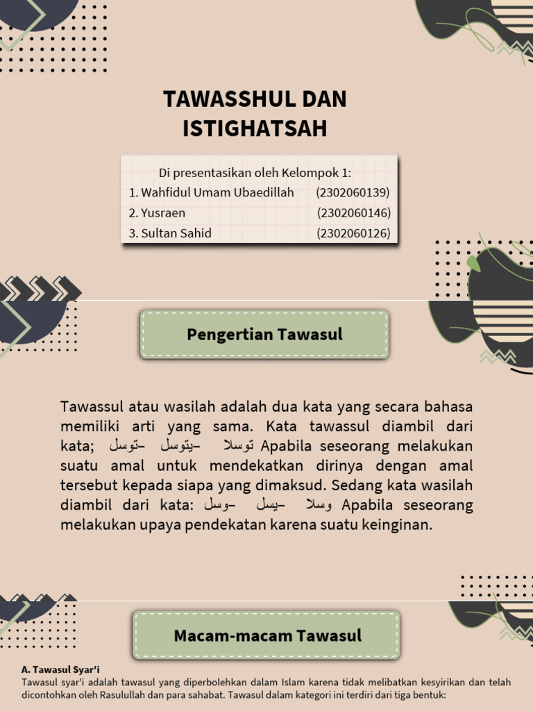 KELOMPOK 1 (Tawasul Dan Istighosah) | PDF