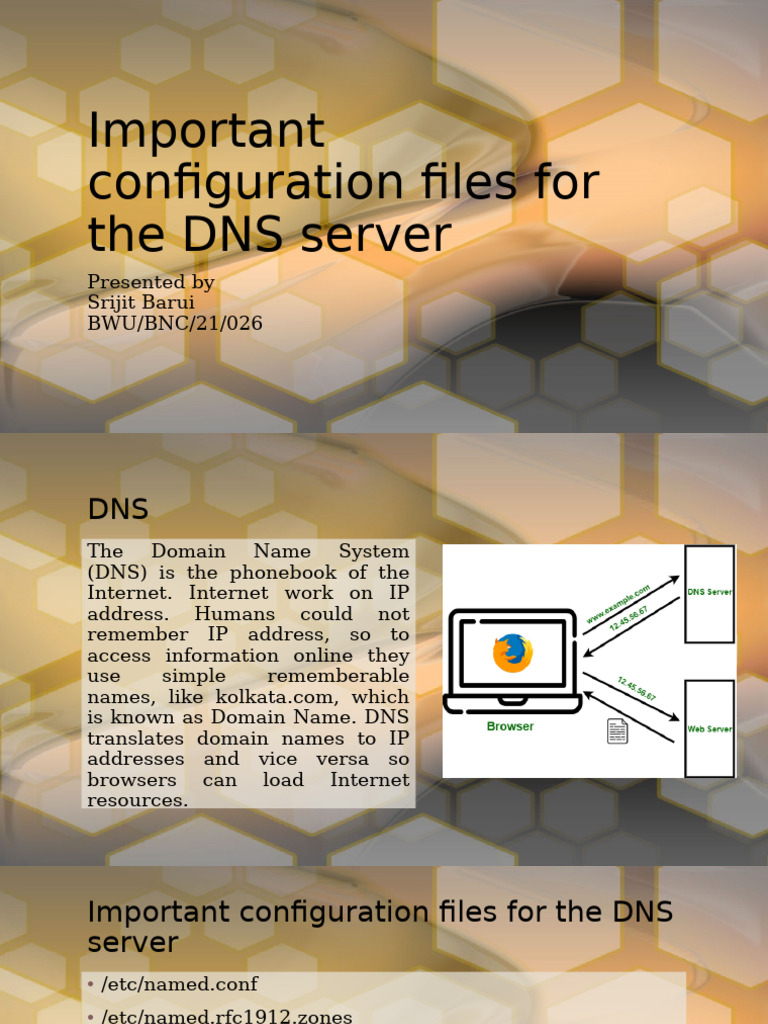 Important Configuration Files For The DNS Server | PDF