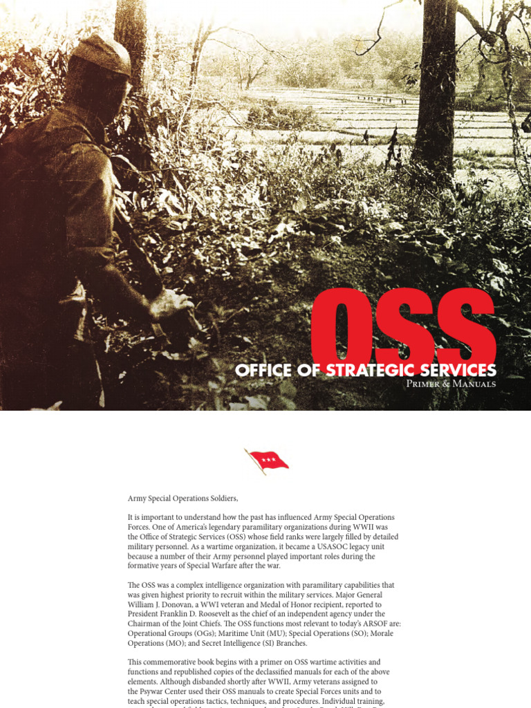 OSS: Legacy of WWII Special Ops | PDF | Office Of Strategic Services ...