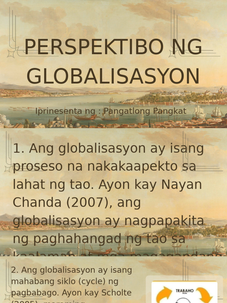 Perspektibo NG Globalisasyon Ikatlong Pangkat | PDF