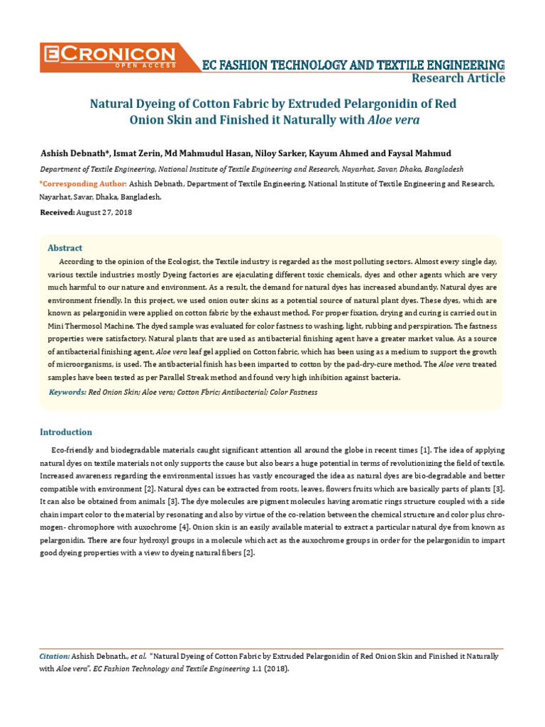 Ecft 01 00002 | PDF | Dyeing | Textiles