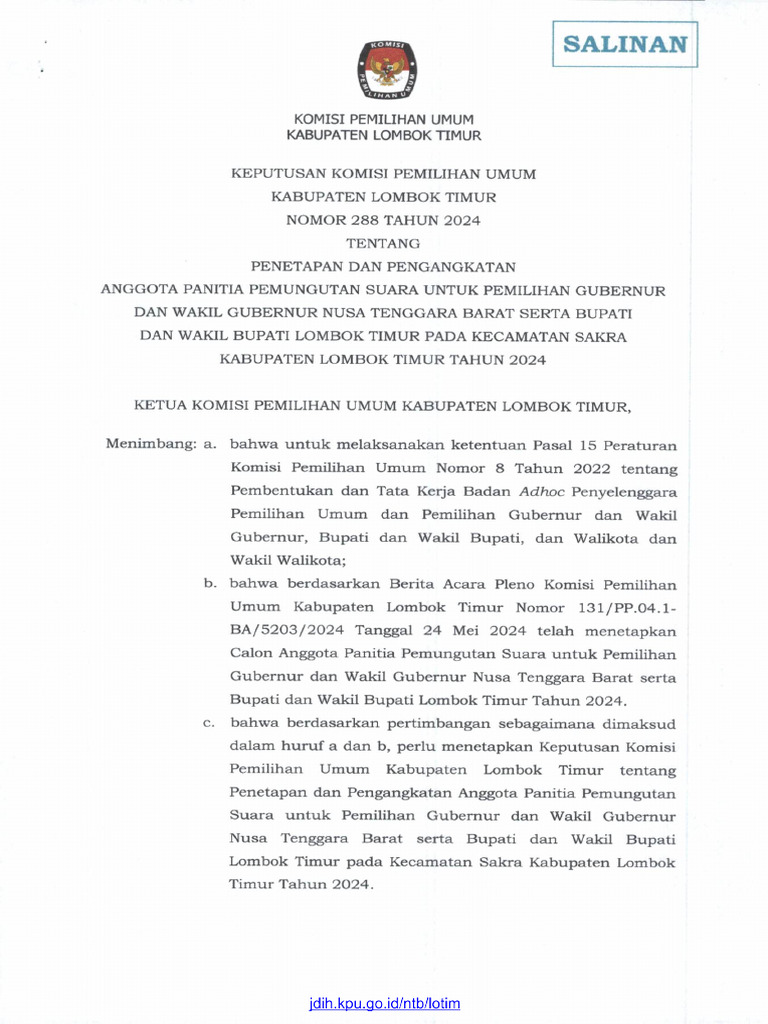 SK PPS Pilkada 2024 | PDF