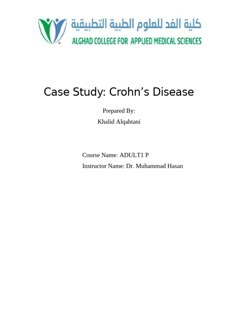 Case Study - Crohn's Disease 2 | PDF | Crohn's Disease | Pain