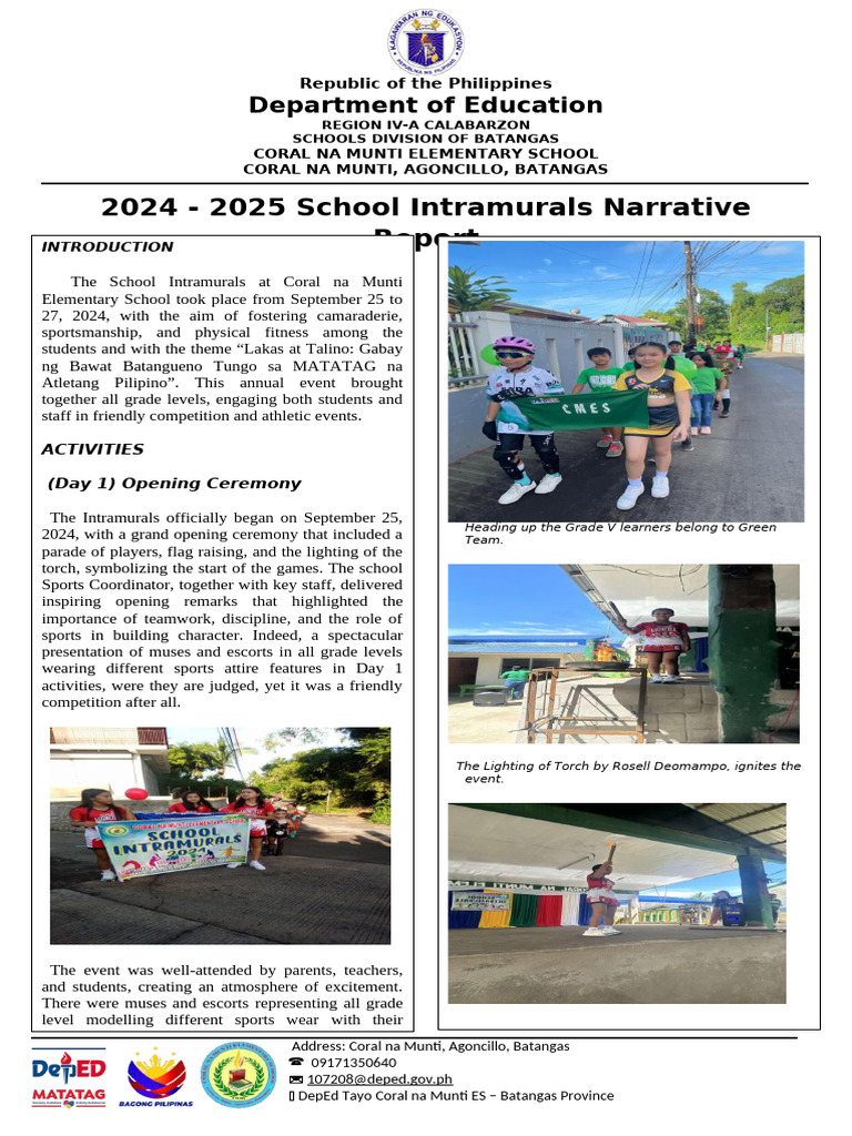 2024 - 2025 Narrative Intrams | PDF
