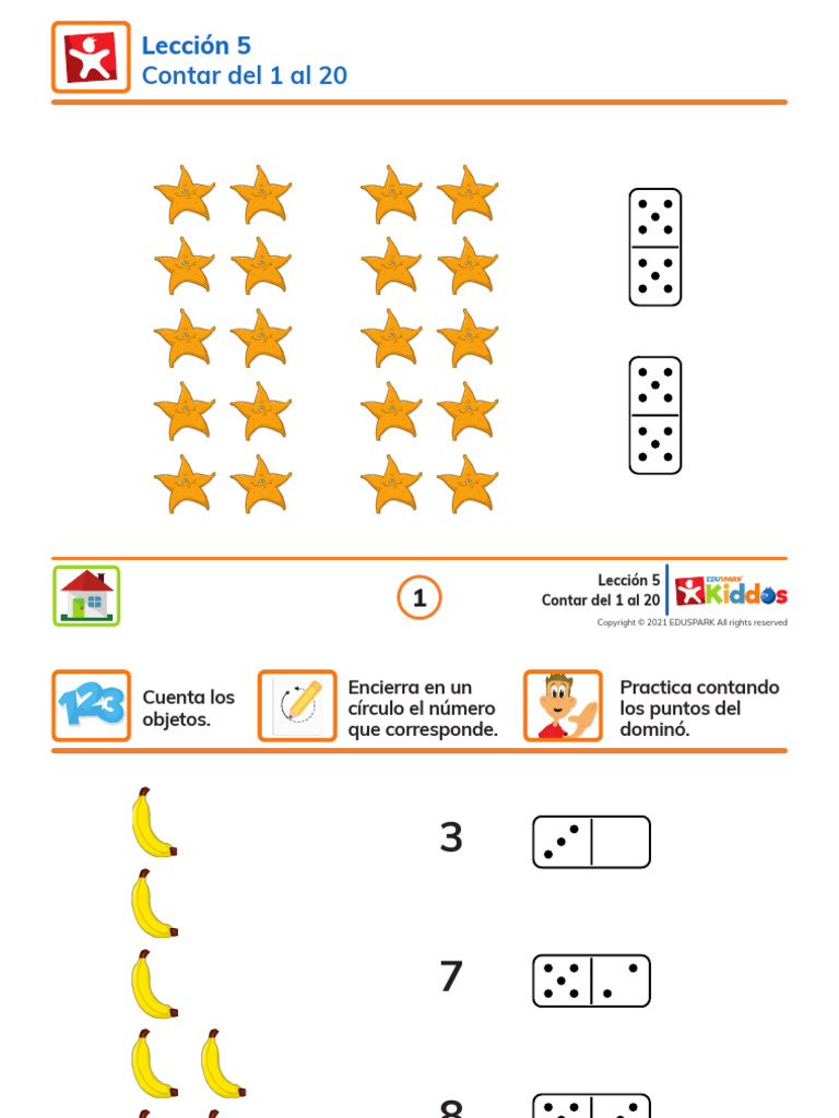 L5 Mat Contar Del 1 Al 20 Post | PDF