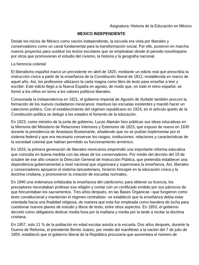 Mexico Independiente | PDF | México | Nueva españa