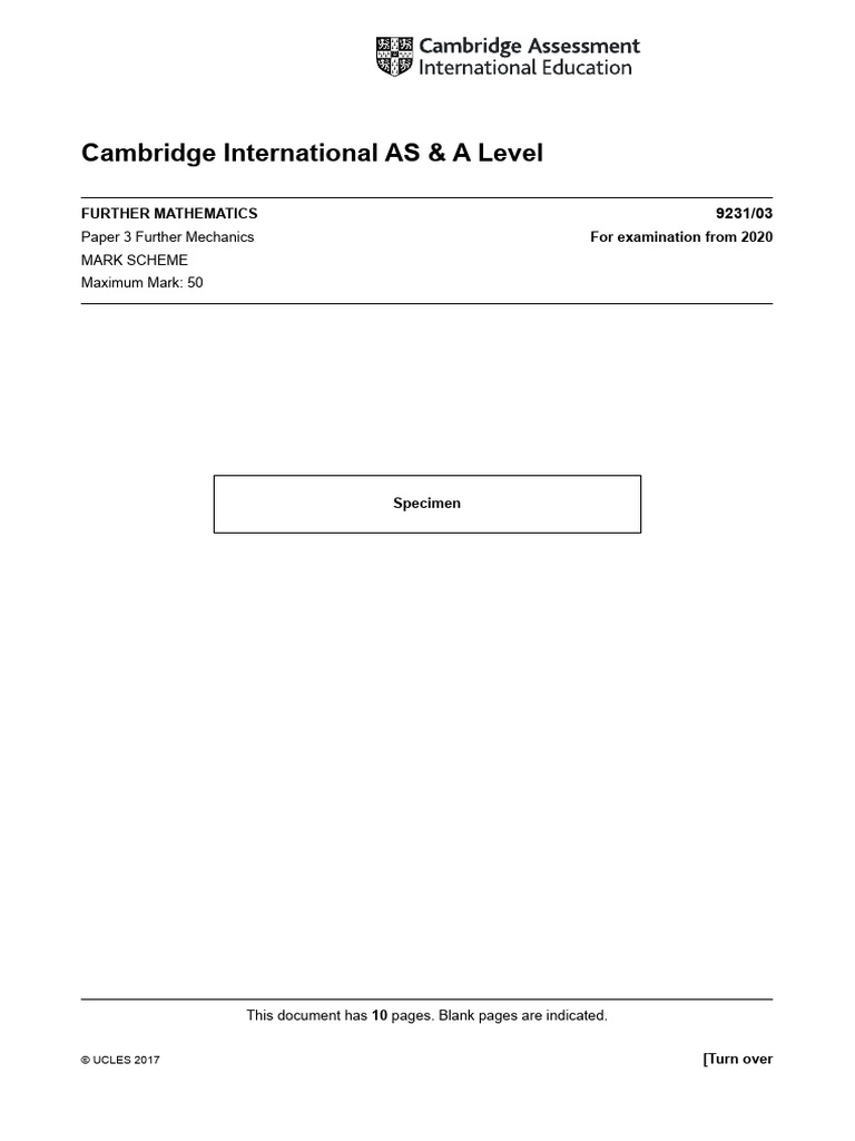 2020 Specimen Paper 3 Mark Scheme | PDF | Accuracy And Precision ...