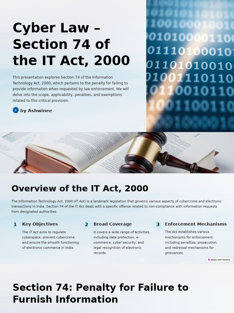 Section 74: IT Act Compliance Penalties | PDF | Cybercrime | Public Sphere