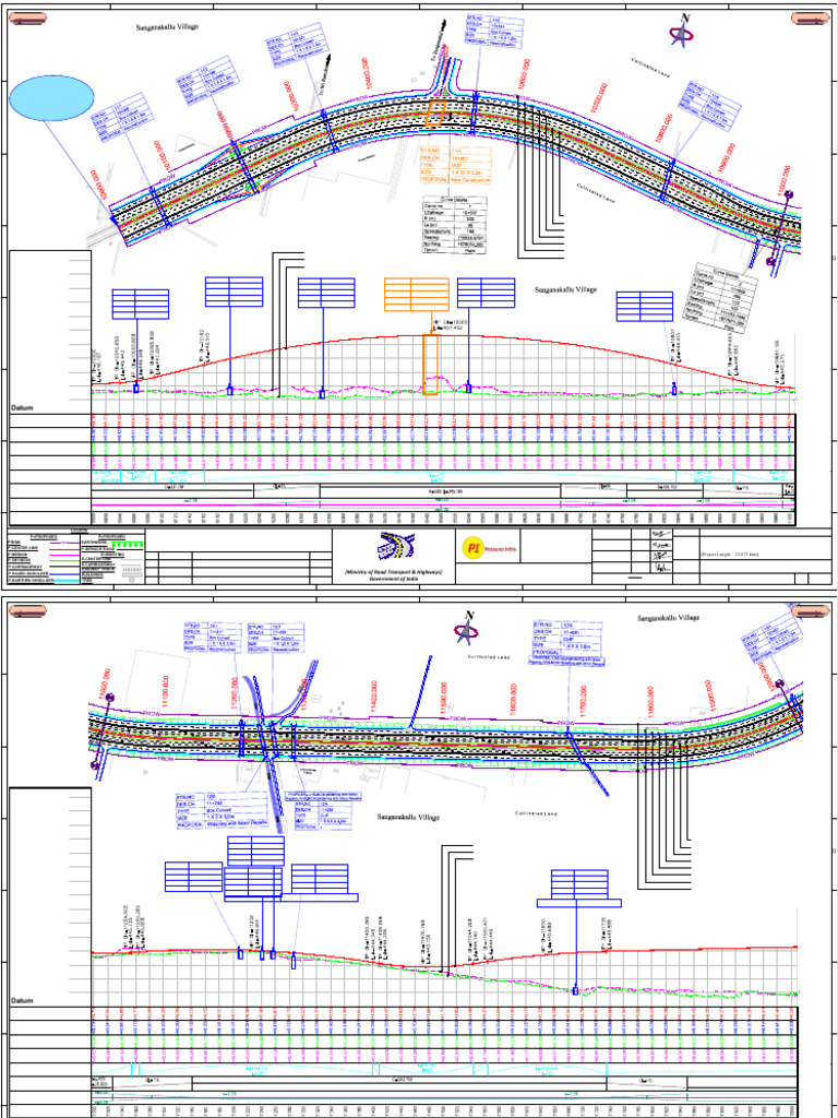 Bellary-Moka Plan & Profile | PDF | Road | Land Transport