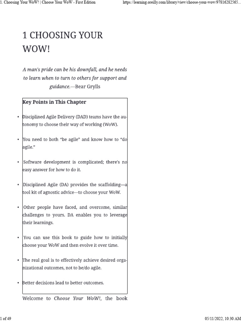 WoW-chapter 1 | PDF