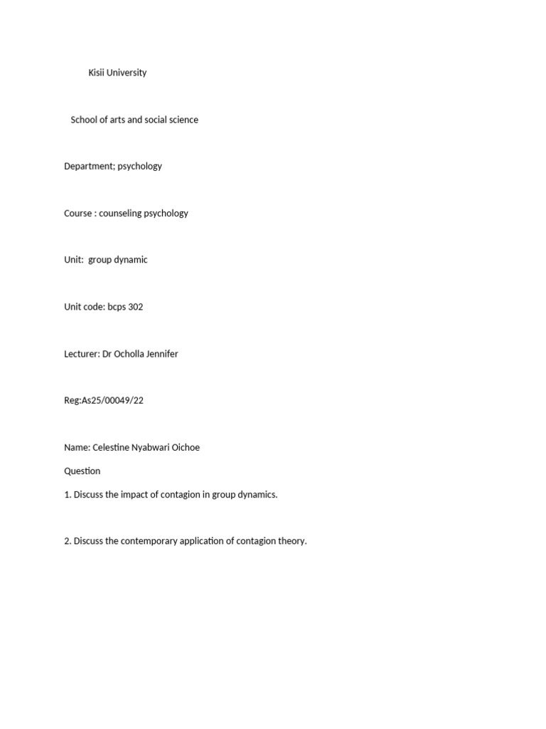 Group Dynamics Assignment | PDF