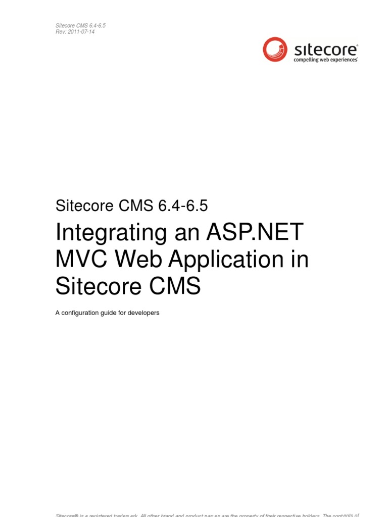 Integrating An ASP - Net MVC Web Application in Sitecore Cms-A4 | PDF | Microsoft Visual Studio ...