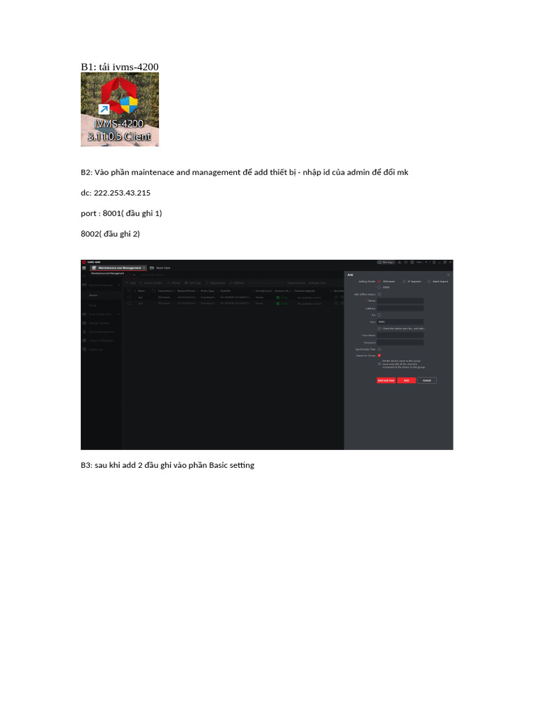 B1: tải ivms-4200 | PDF