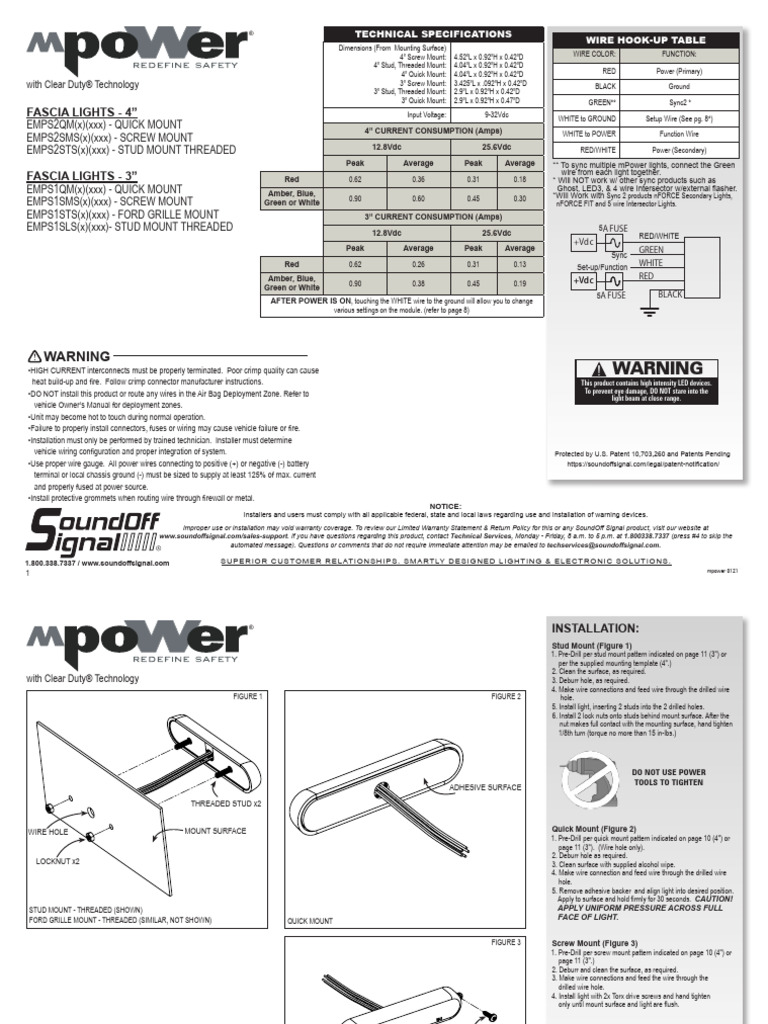 mPOWER Specifications and Installation Guide | PDF | Nut (Hardware) | Screw