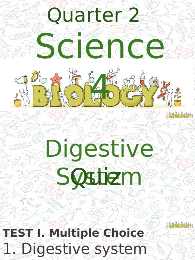 q2w2 Science4 Quiz Digestive System | PDF | Wellness | Science & Mathematics