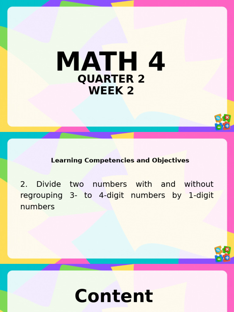 Division Skills for Grade 4 Math | PDF
