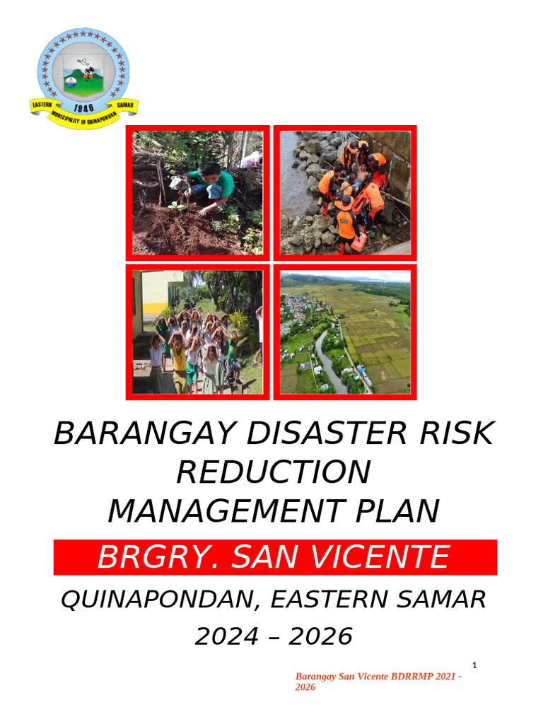 San Vicente BDRRM Plan 2024-2026 | PDF | Disaster Risk Reduction | Emergency Management
