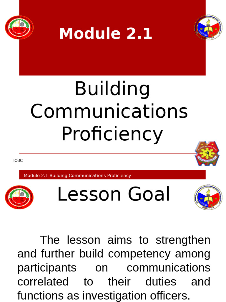 2.1 Building Communications Proficiency | PDF | Communication | Memorandum