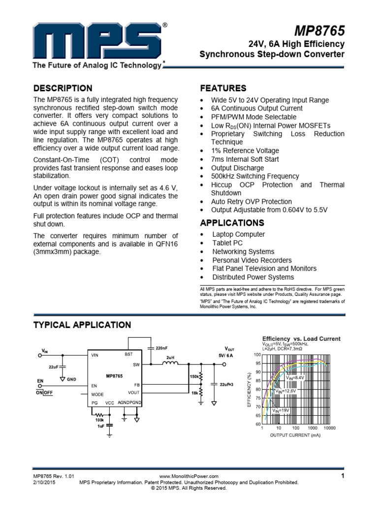 MP8765 | PDF | Electronic Engineering | Manufactured Goods