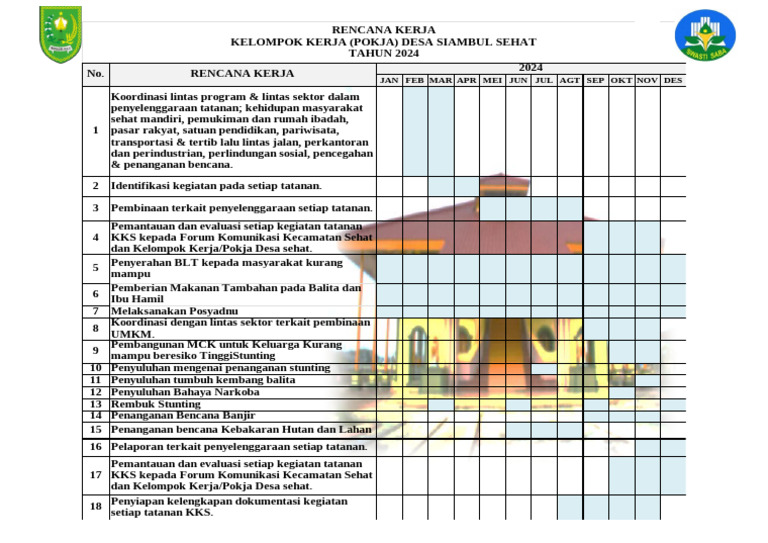 6) - Template Contoh Rencana KELOMPOK KERJA (POKJA) DESA SIAMBUL SEHAT ...