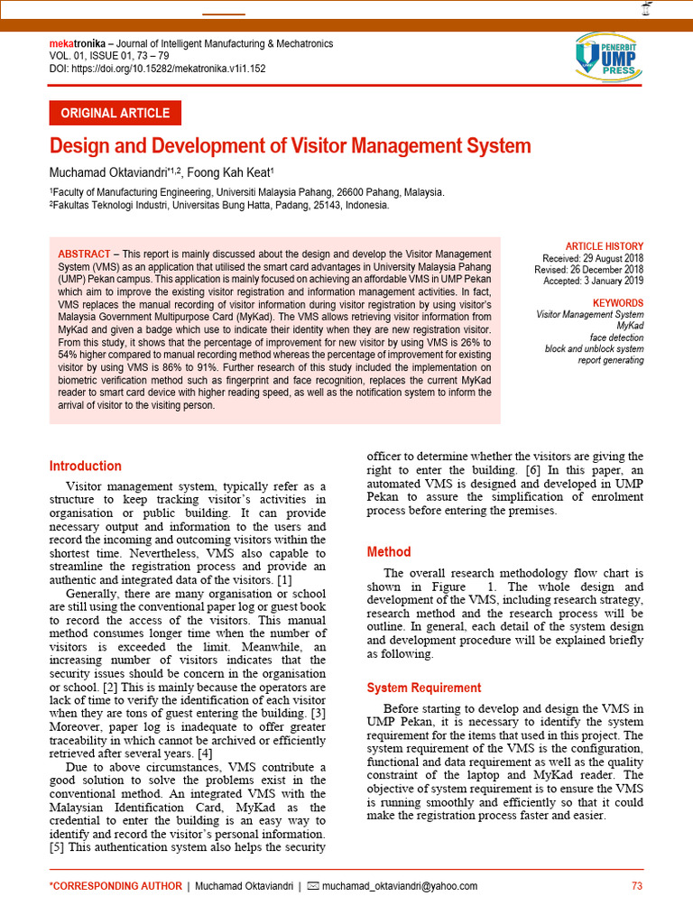 Visitor Management System Design Report | PDF | Databases | Graphical User Interfaces