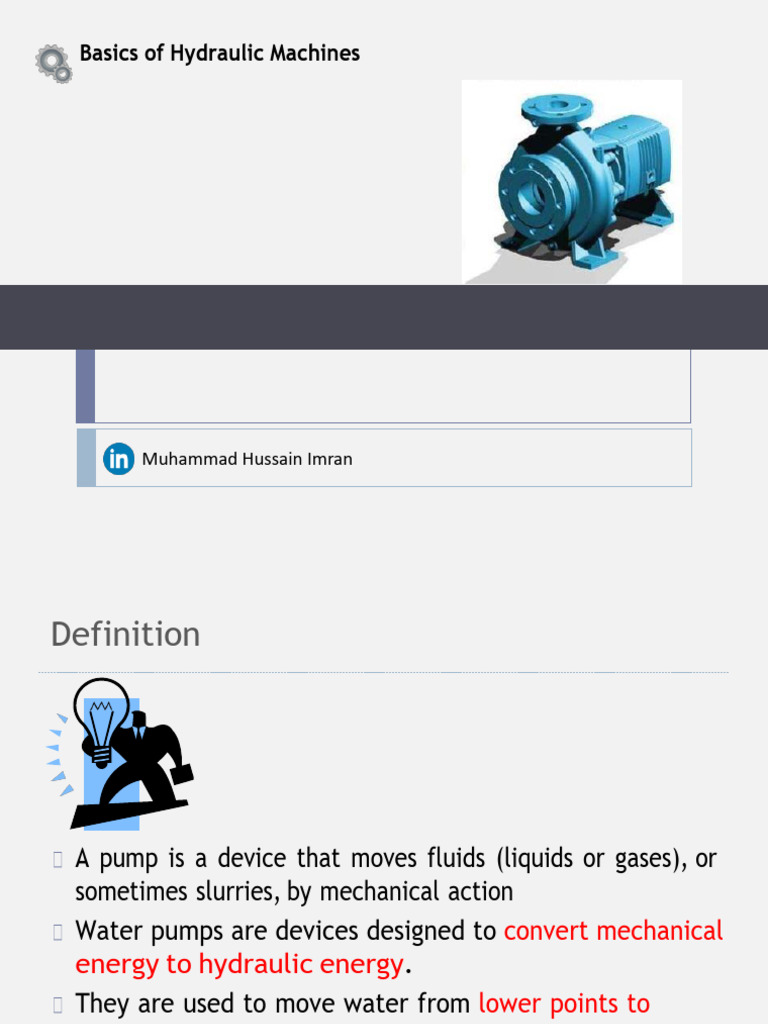 Basic of Hydraulic Machines | PDF | Pump | Fluid Mechanics