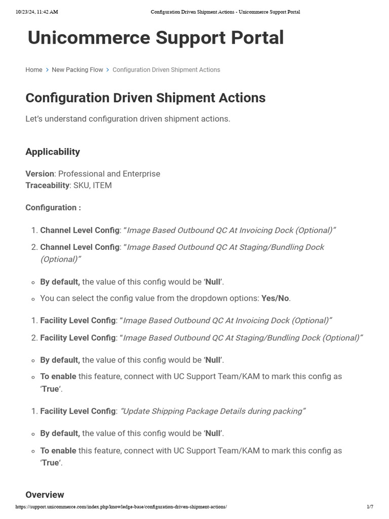 Configuration Driven Shipment Actions - Unicommerce Support Portal ...
