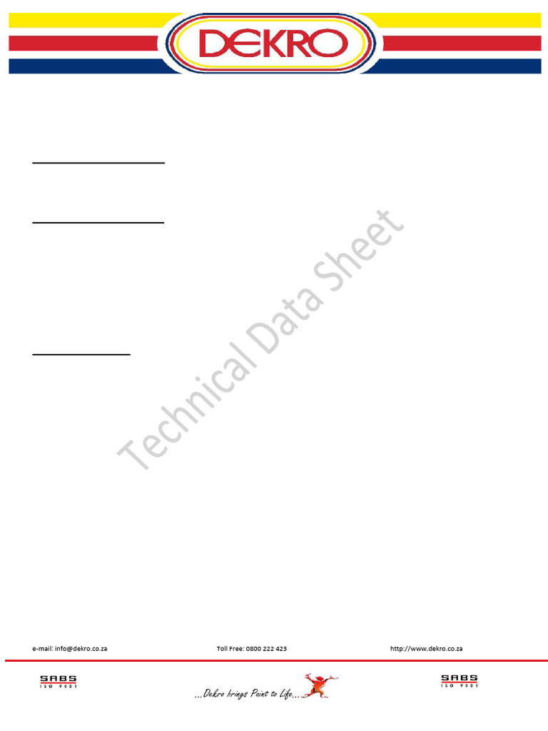 Dekro Plaster Primer Overview | PDF | Plaster | Materials