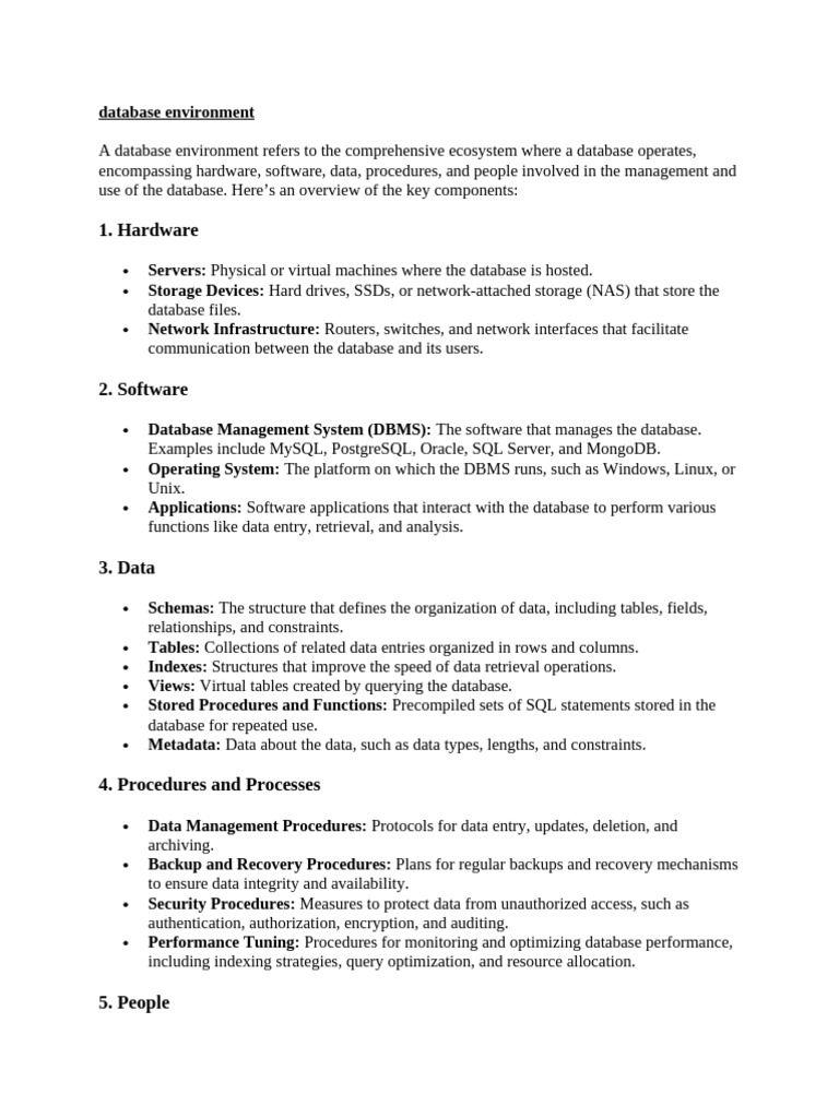 database environment - UNIT 1 NOTES | PDF | Databases | Conceptual Model database environment - UNIT 1 NOTES | PDF | Databases | Conceptual Model