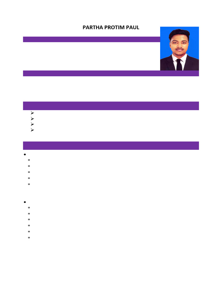 Partha Paul CV | PDF | Bangladesh