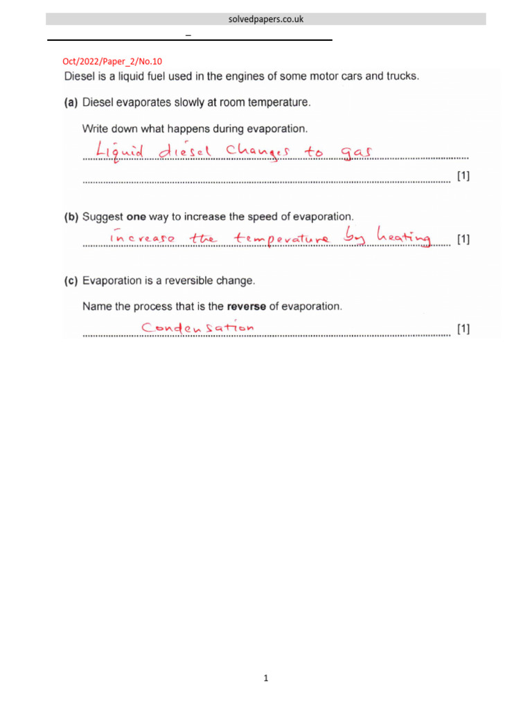 Evaporation and Condensation Papers | PDF