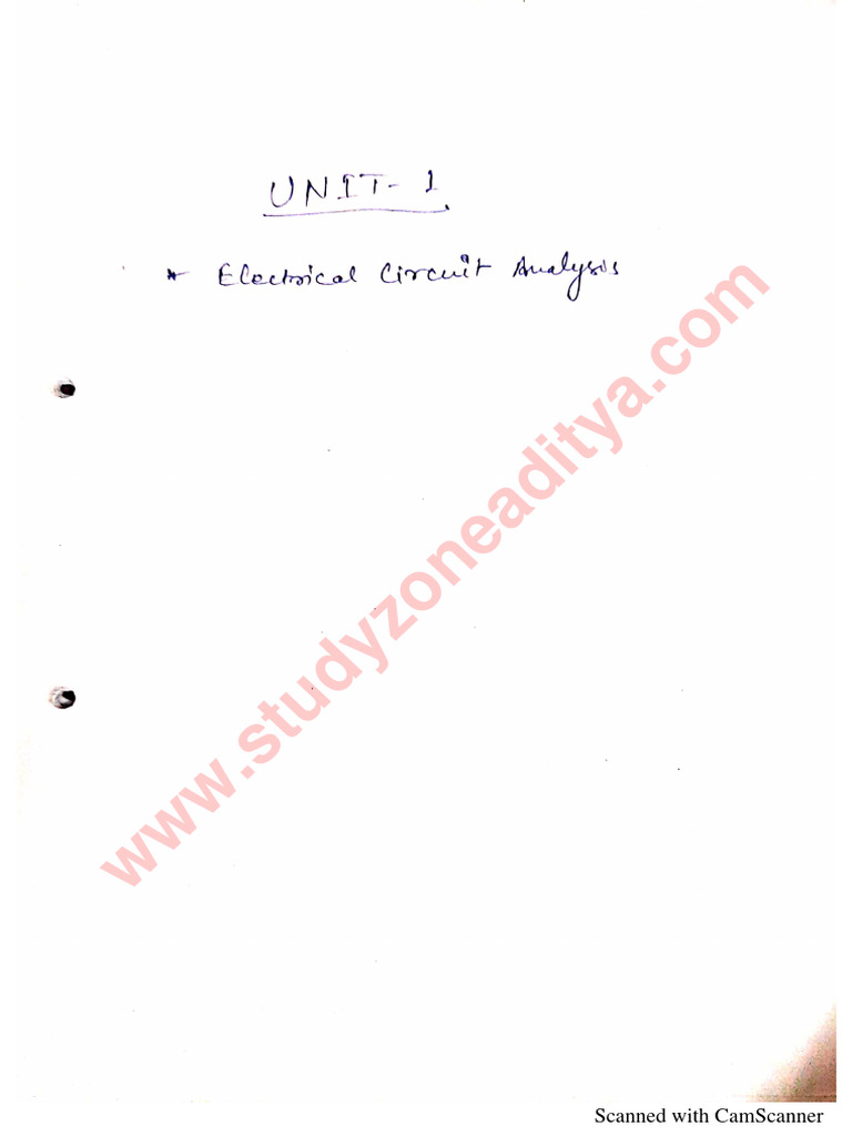Basic Electrical Engineering Notes PDF | PDF