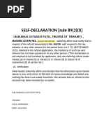 Export Duty Declaration by Trustee | PDF