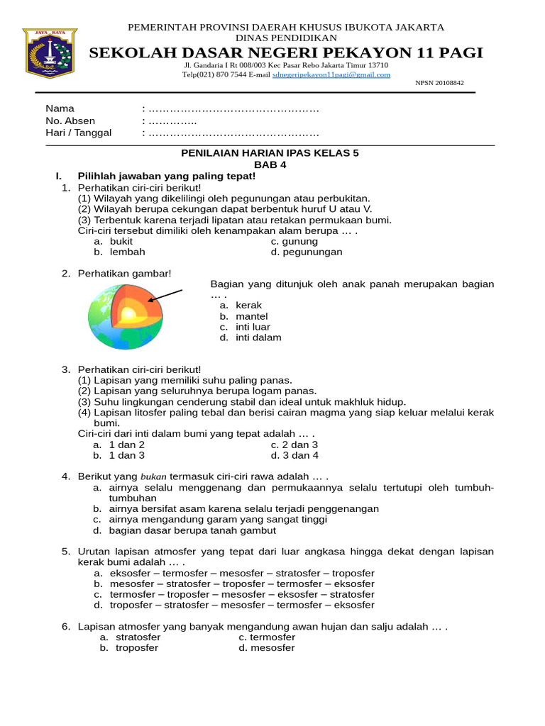 Soal Bab 4 - PH Ipas | PDF