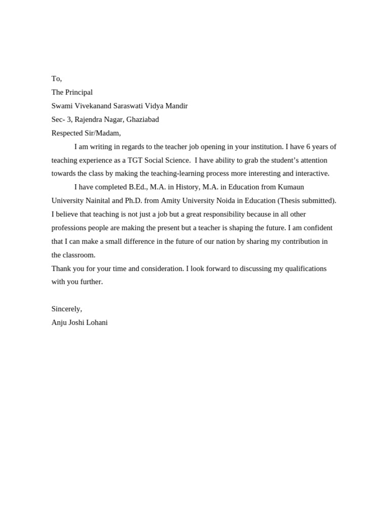 CV FOR TGT | PDF | Learning | Cognition